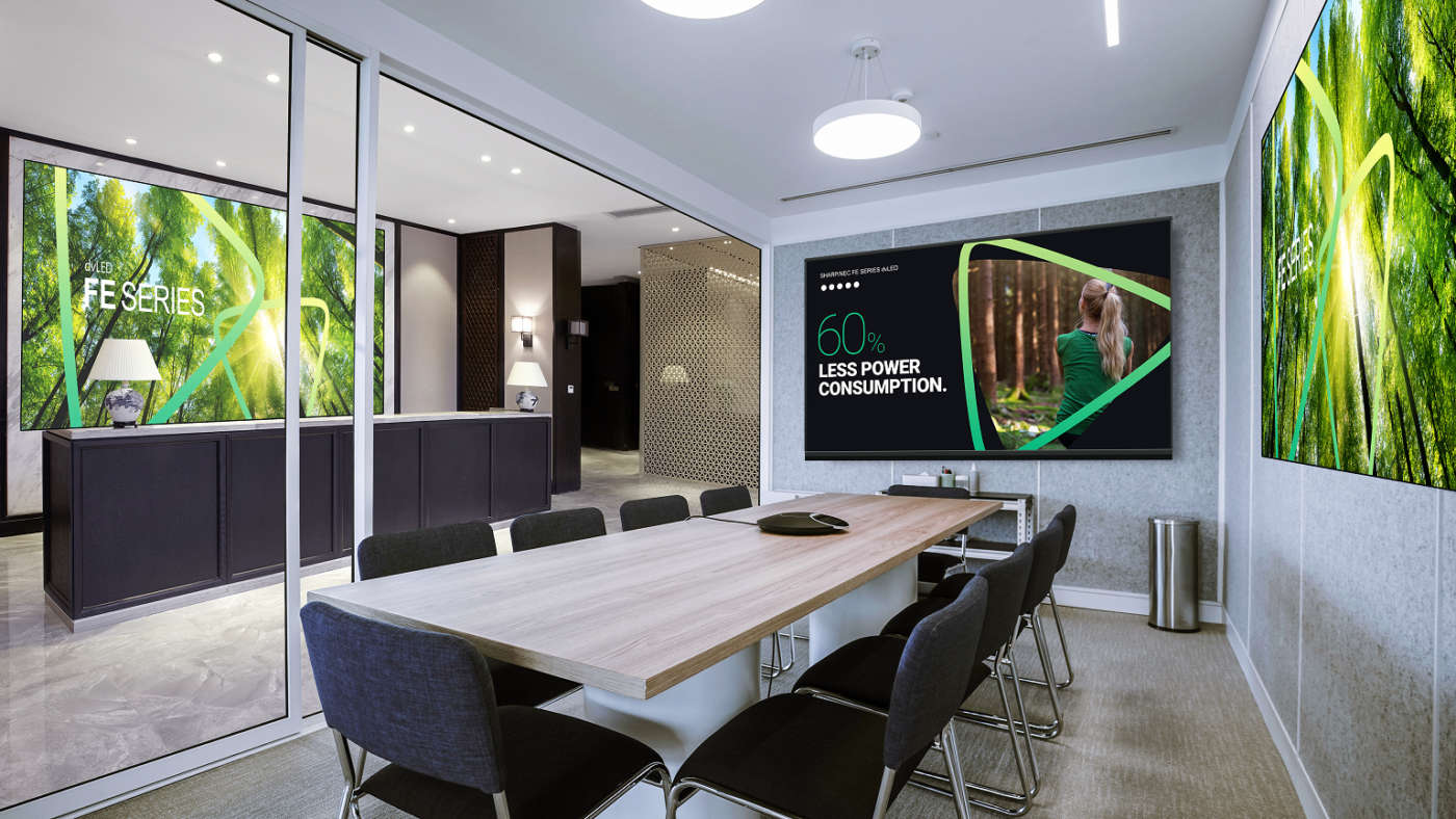 Sharp NEC a ISE 2024 con i display professionali sostenibili | 01building