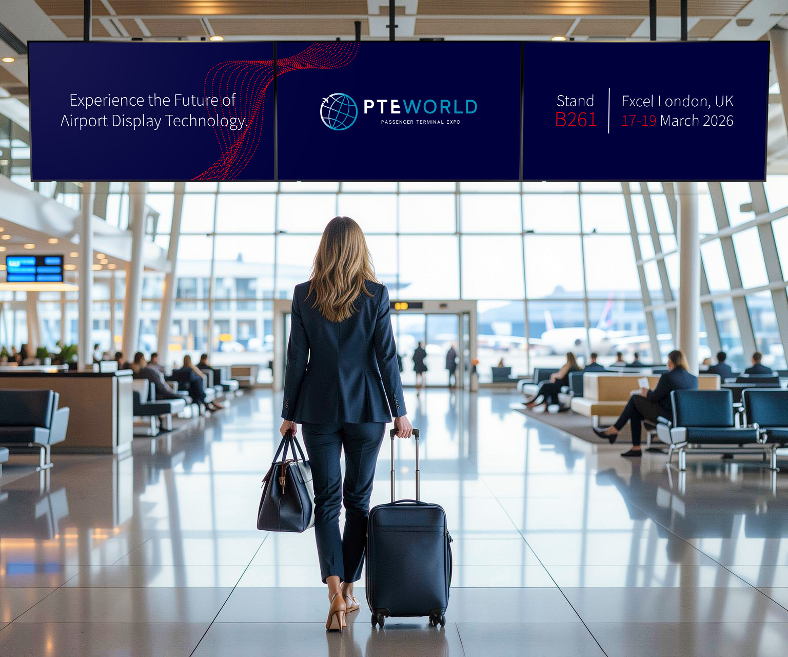 Sharp presenta display mission-critical per aeroporti al PTE 2026 di ...