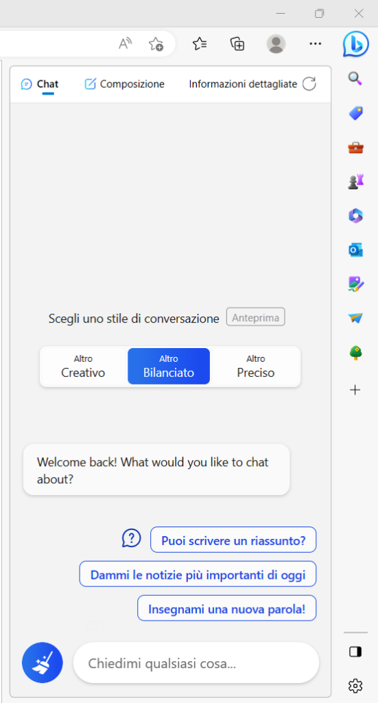 Come chattare con l’AI del nuovo Bing in Microsoft Edge su pc e Mac