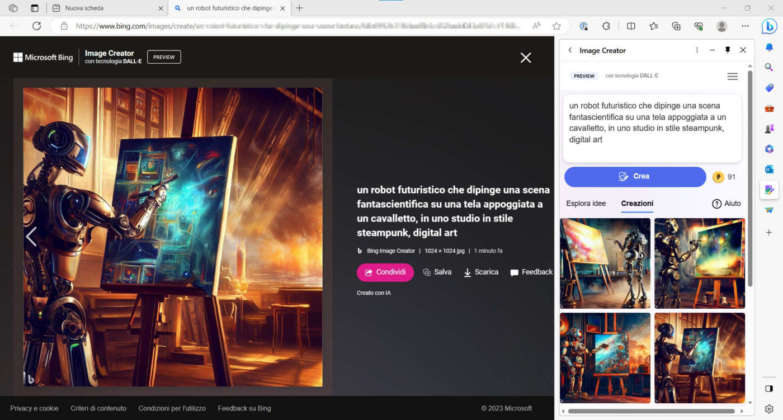 Come creare immagini con l’AI generativa di Bing Image Creator in ...