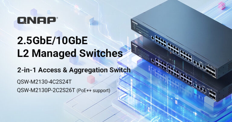 QNAP QSW-M2130 porta negli uffici switch L2 con 2,5GbE, 10GbE e PoE++