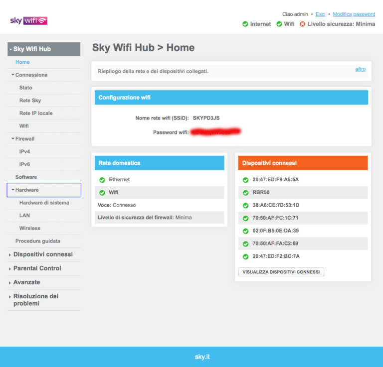 Sky WiFi, come configurare il router Sky Hub senza usare l'app ...