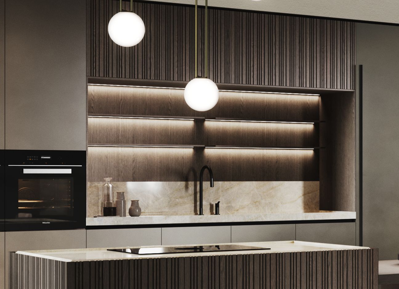 Boiserie e sistemi giorno intelligenti | Ambiente Cucina