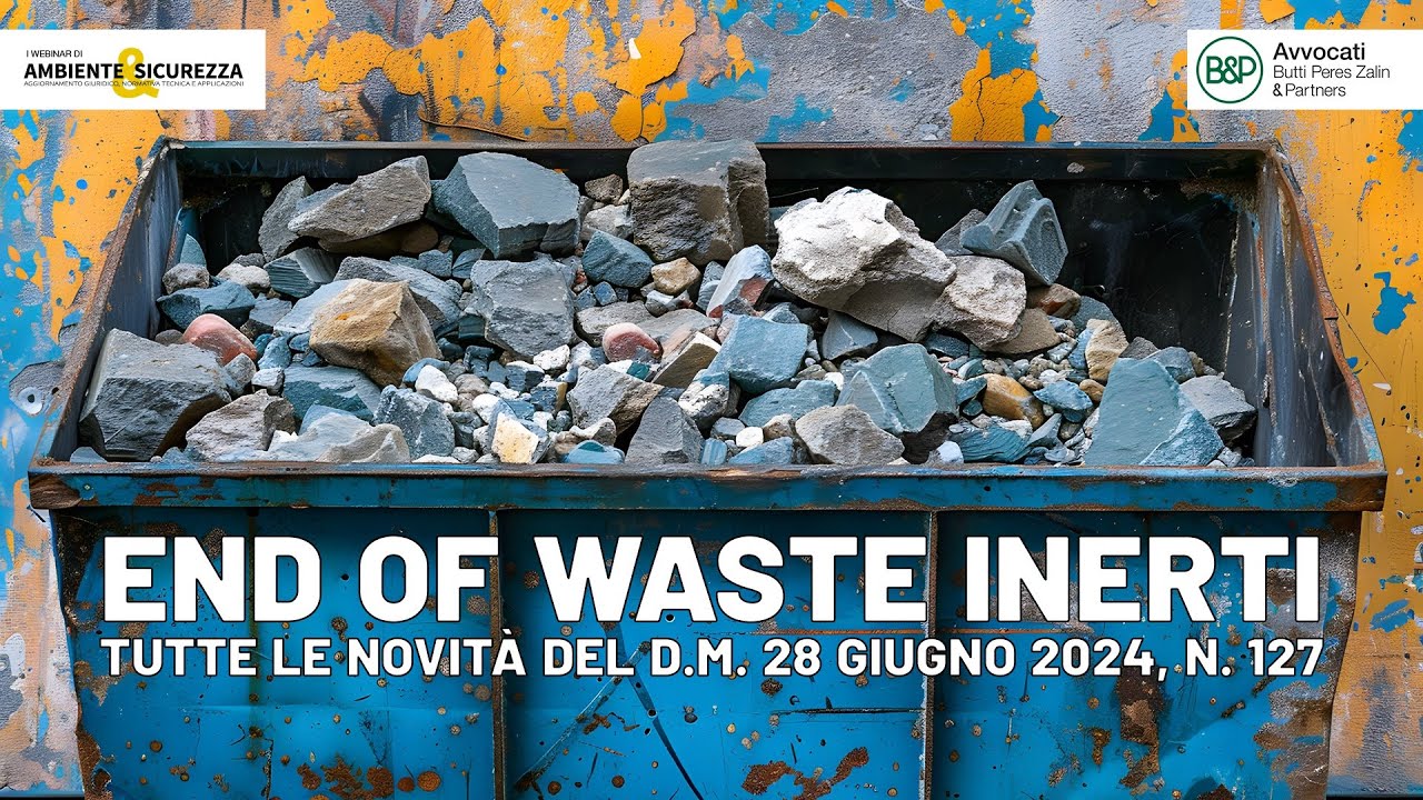 End of waste inerti: un webinar gratuito di Ambiente&Sicurezza
