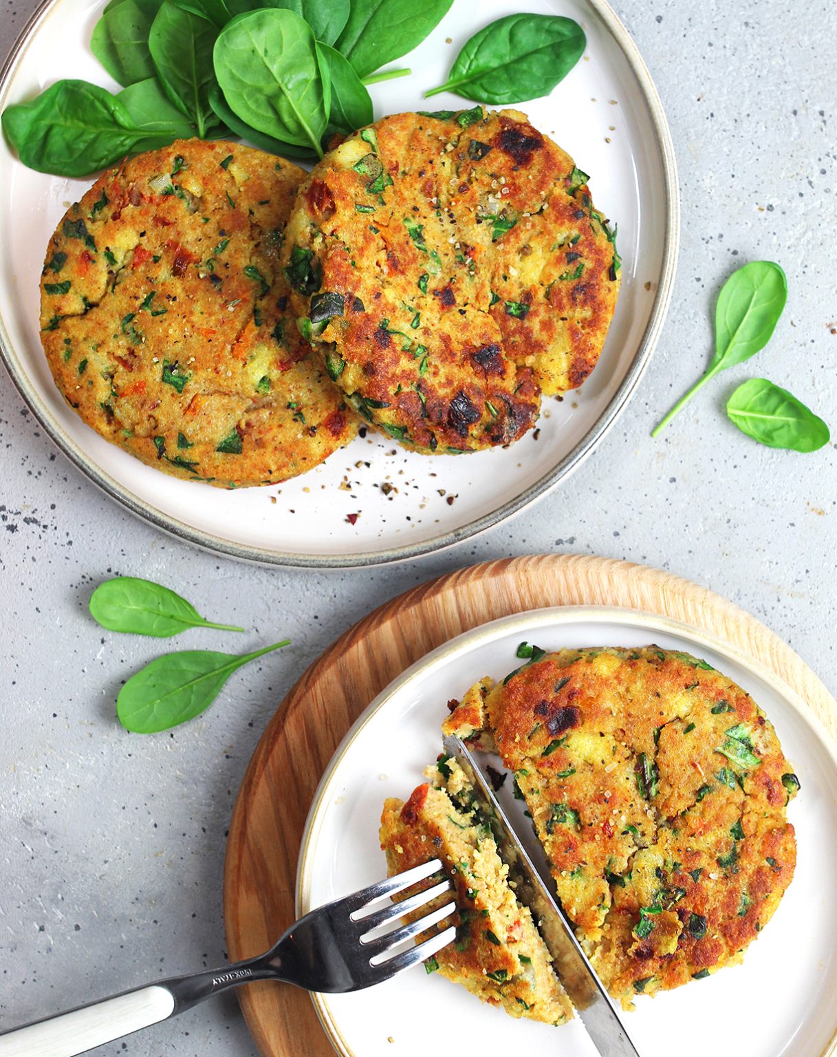 Burger di polenta e spinacini - Cucina Naturale
