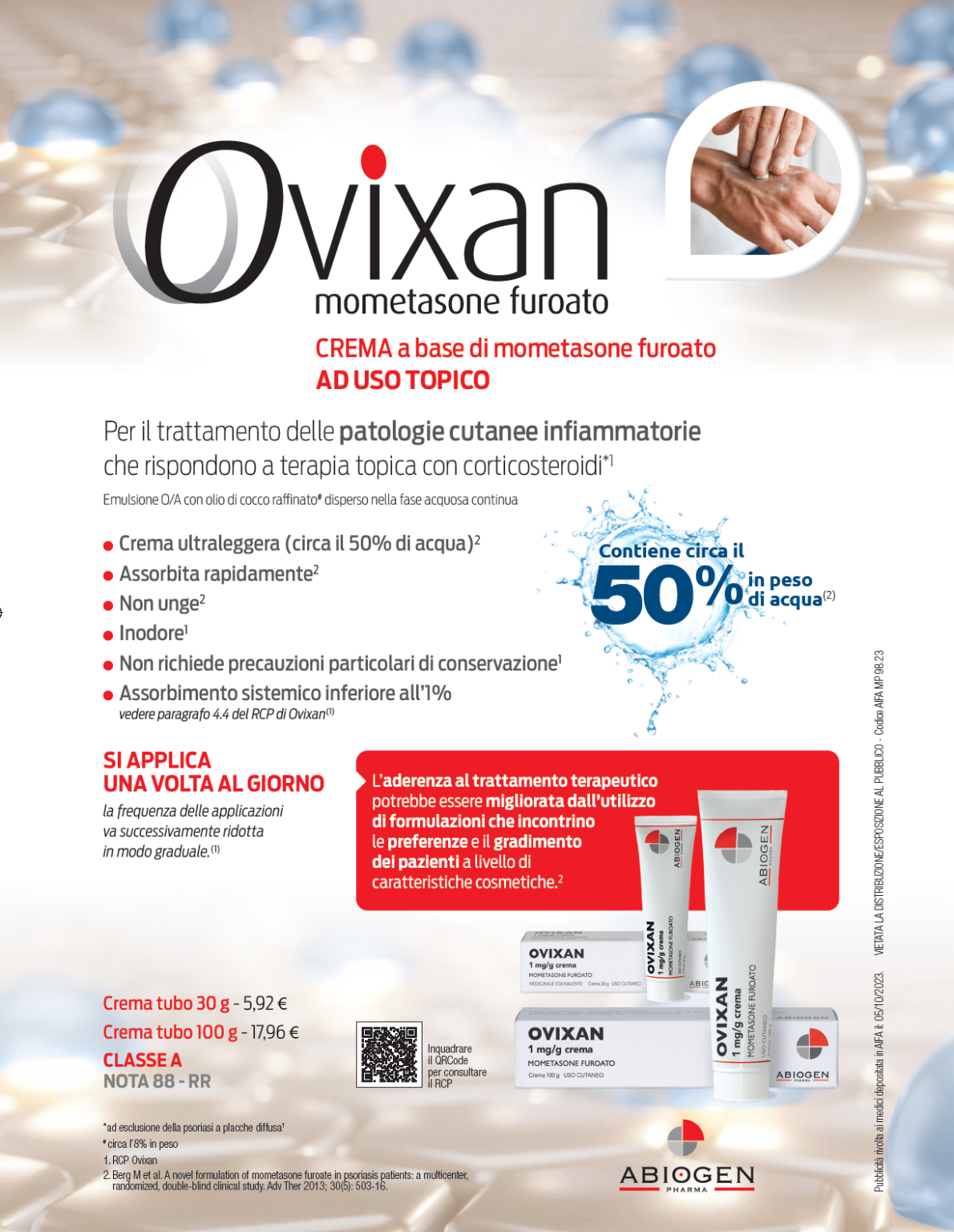 Ovixan, corticosteroide per patologie cutanee antinfiammatorie