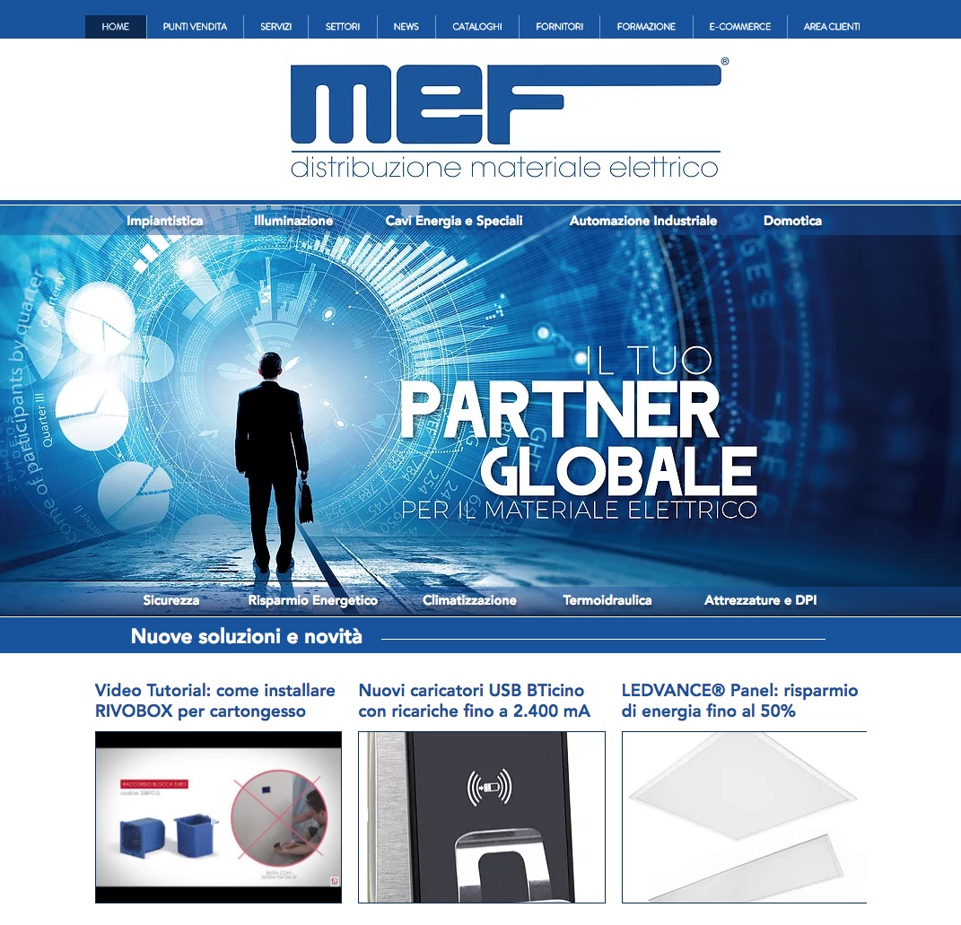 Materiale elettrico, online il nuovo website di MEF - Elettro