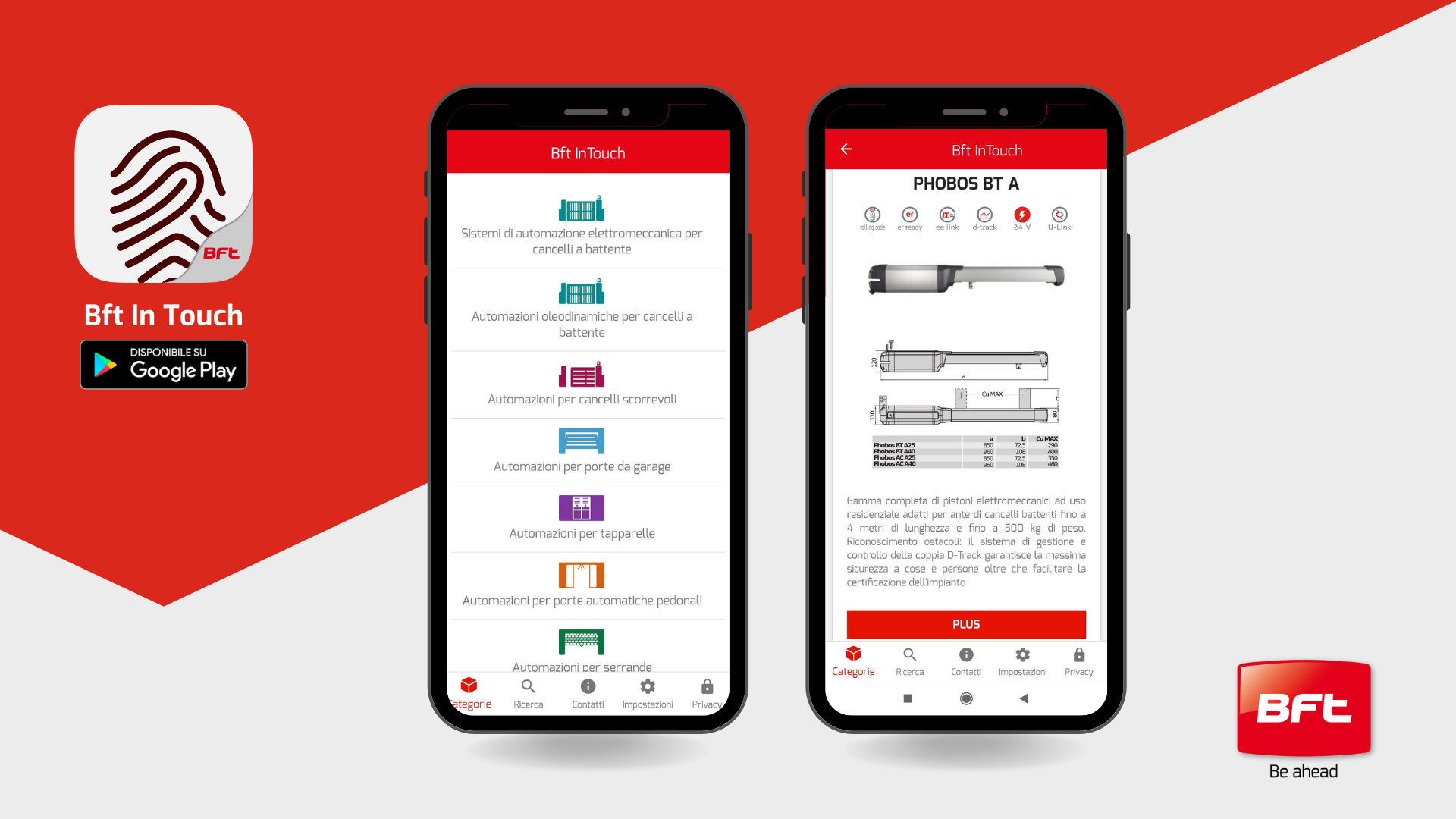 Catalogo prodotti a portata di smartphone con l'app Bft In Touch - Elettro