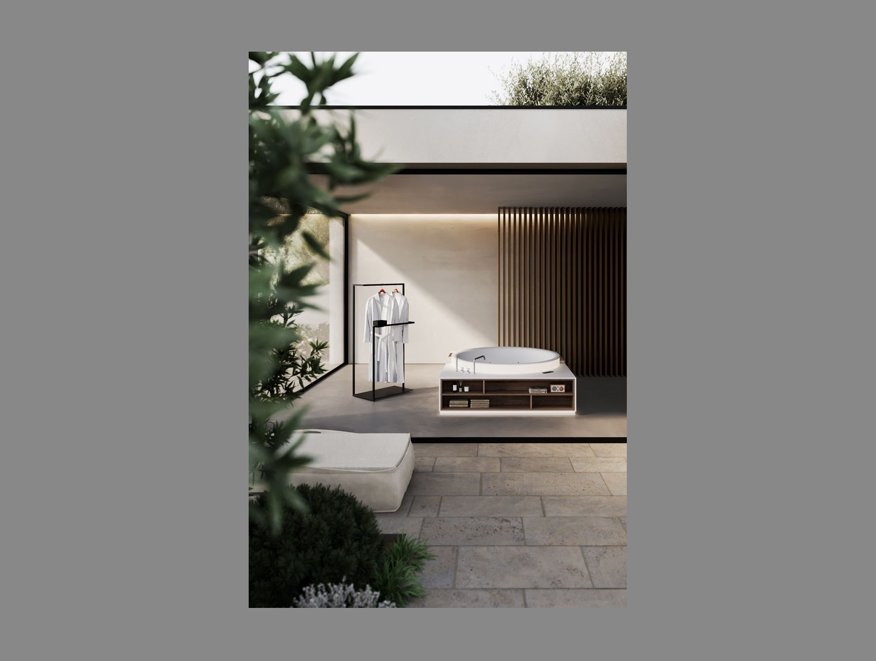 Vasca idromassaggio design Claudio Papa, ARETUSA