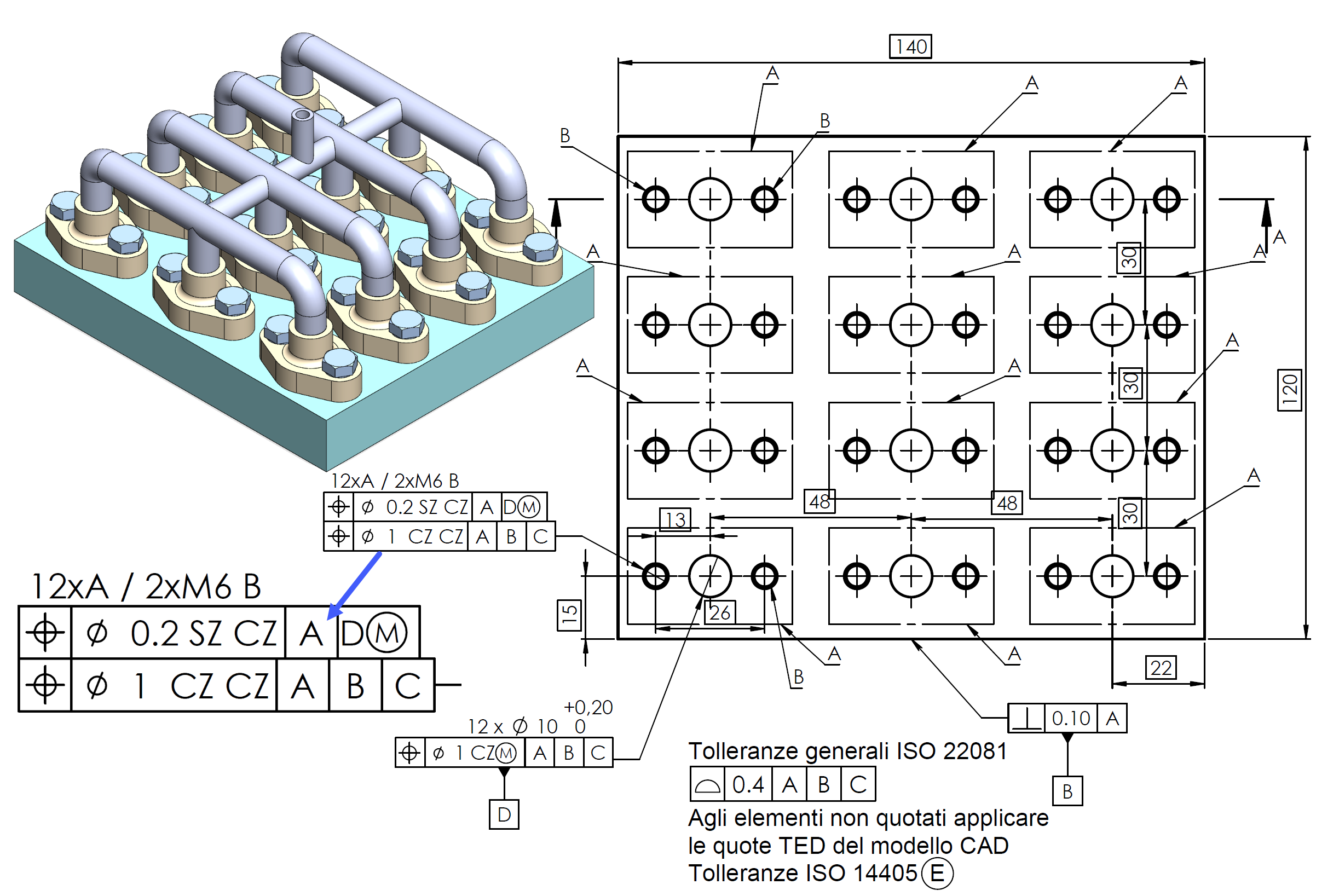 Ripetizione di fori (ISO 5458:2018) - Il Progettista Industriale