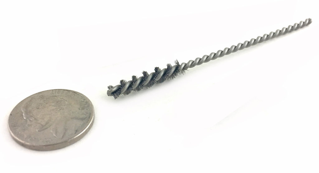 Removing micro burrs from small diameter, internal and external threads ...