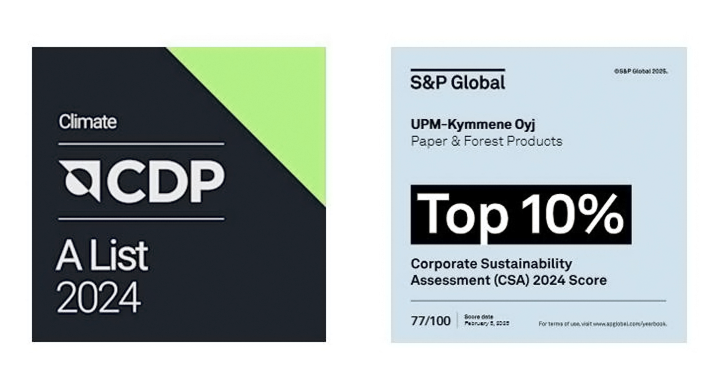 UPM recognized among top sustainability performers by CDP and S&P Global - Paper Industry World