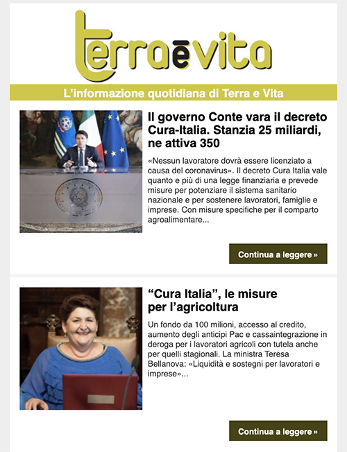 Iscriviti a Terra è Vita Daily - Terra e Vita